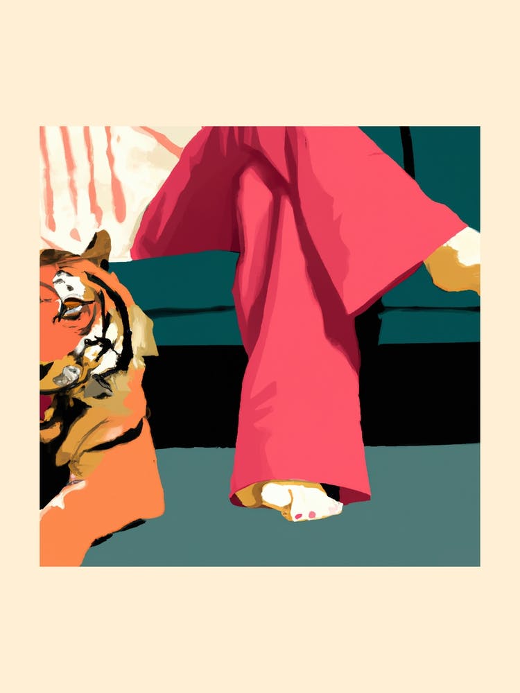 Chilling Tiger 5 Art Print by Mambo – Fy!