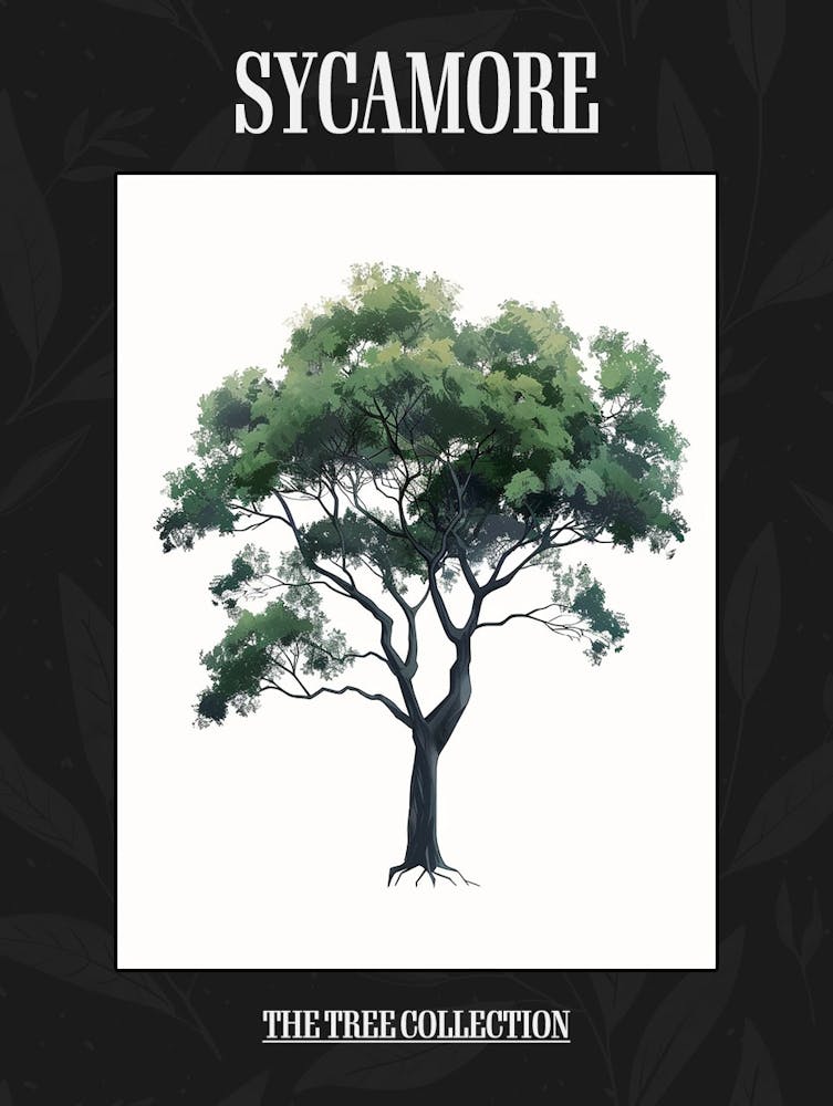 Sycamore Tree Pixel Illustration 1 Poster Art Print by Bough And Bloom ...