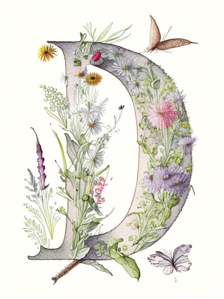D, Letter, Alphabet Quentin Blake Illustration 3 Art Print by Artful ...