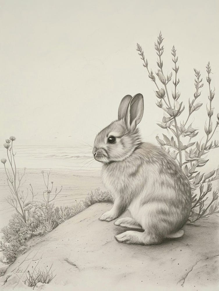 Mini Lop Rabbit Drawing 4 Art Print by Ritual Art Prints – Fy!