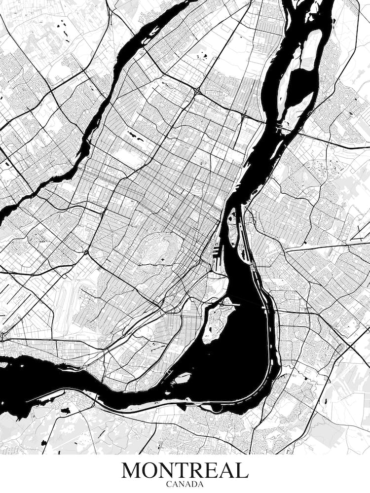Montreal White Black Art Print by Mapply – Fy!