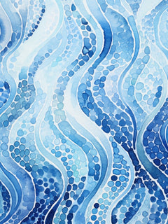 Watercolor Wavy Pattern Art Print by Moving Clouds Art – Fy!