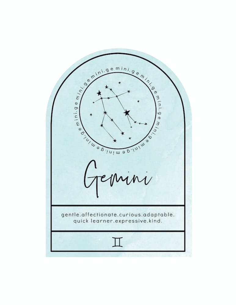 Gemini Zodiac Sign 1 Art Print by Jande Summer – Fy!