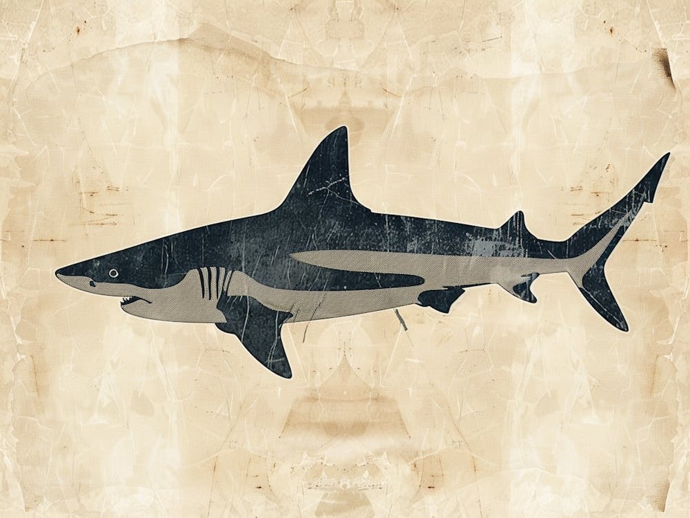 Common Thresher Shark Silhouette 3 Art Print by Energy of the Sea – Fy!