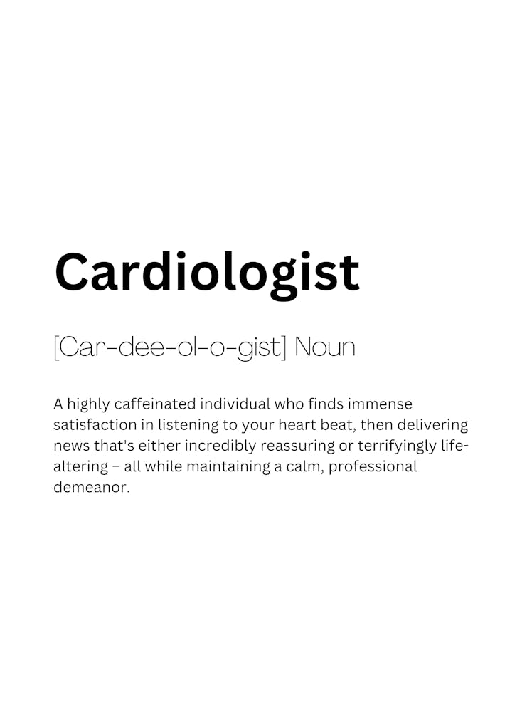 Cardiologist Definition Meaning Art Print by Kaigozen – Fy!