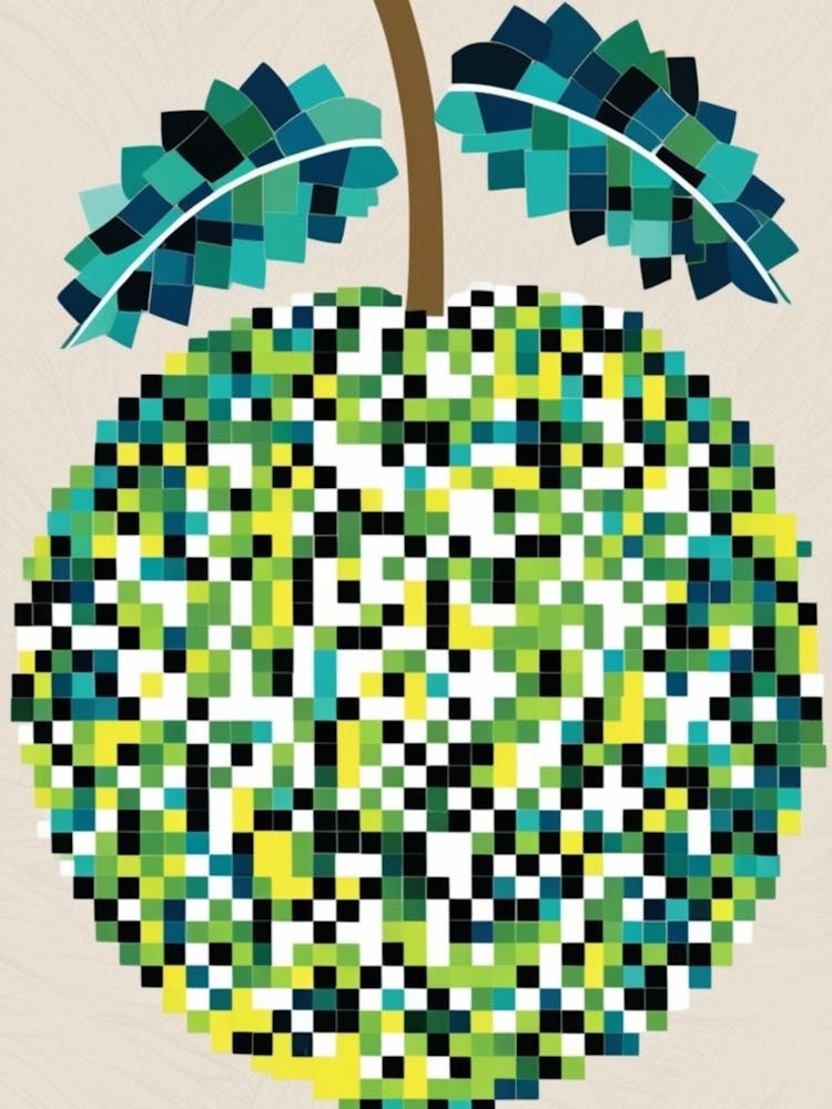 Pixelated Apple Art Print by Len Len – Fy!