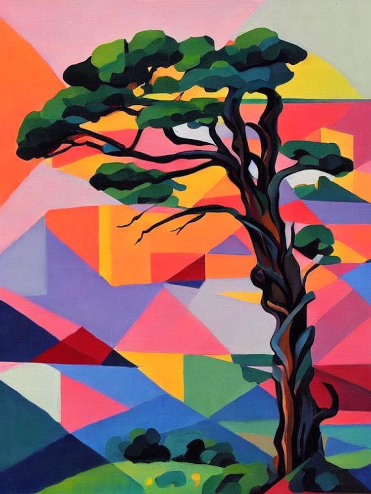 Bristlecone Pine Tree Cubist 2 Art Print by Arboreal Impressions – Fy!