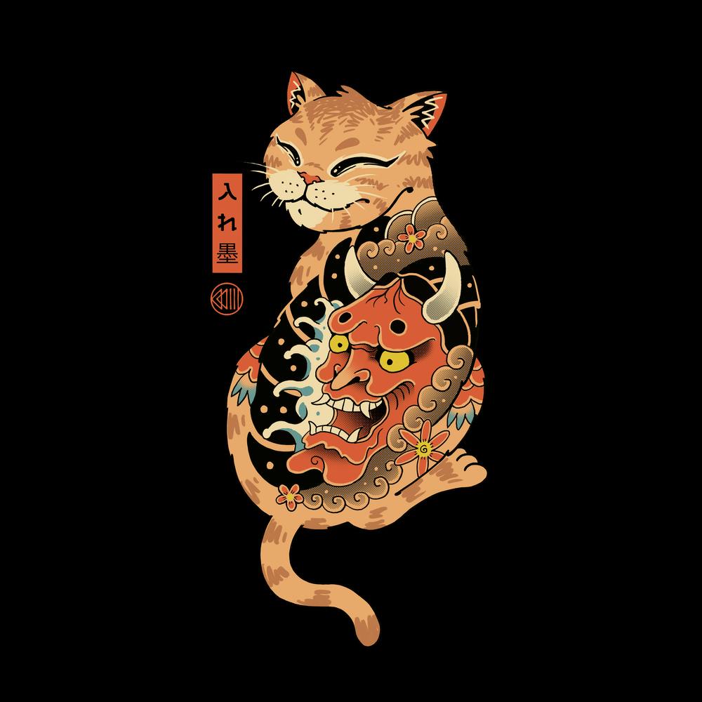 Oni Cat Irezumi Art Print by Vincent Trinidad Art – Fy!