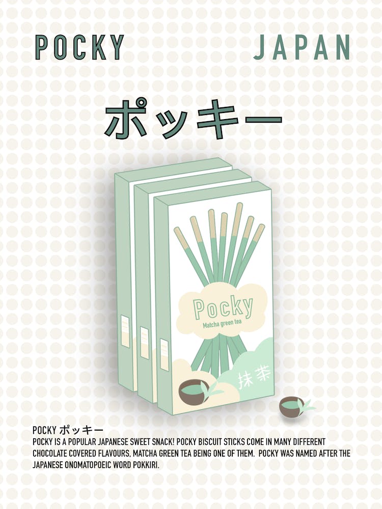 Japanese Pocky Candy Print Art Print by ChengLam Gallery – Fy!
