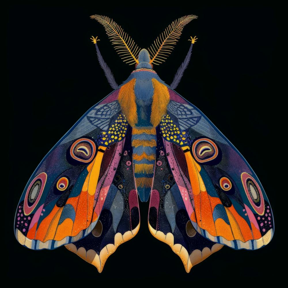 Moth in the black Art Print by Moving Clouds Art – Fy!