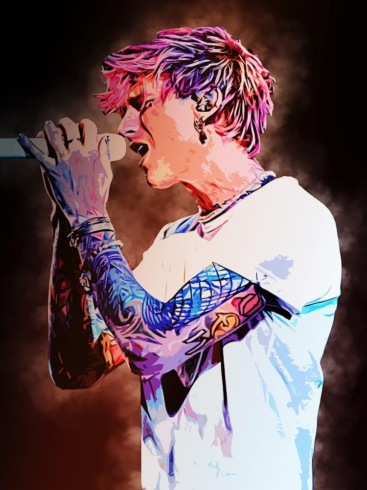 Art Of Mgk Art Print by neonartroom – Fy!