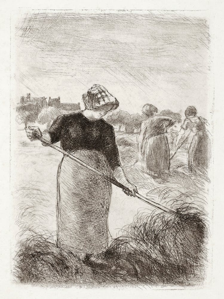 Women Tossing The Hay (1890, Printed 1906), Camille Pissarro Art Print ...