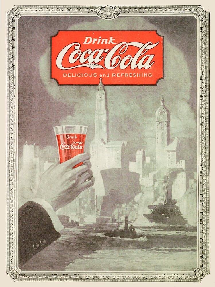Drink Coca Cola Poster Art Print by Fy! Classic Art Prints and Posters