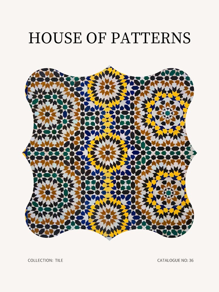 Tile Pattern Poster 37 Art Print by House of Patterns – Fy!