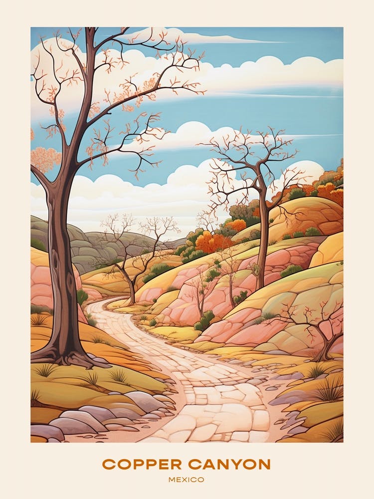 Copper Canyon Mexico 2 Hike Poster Art Print by WanderWall Prints – Fy!