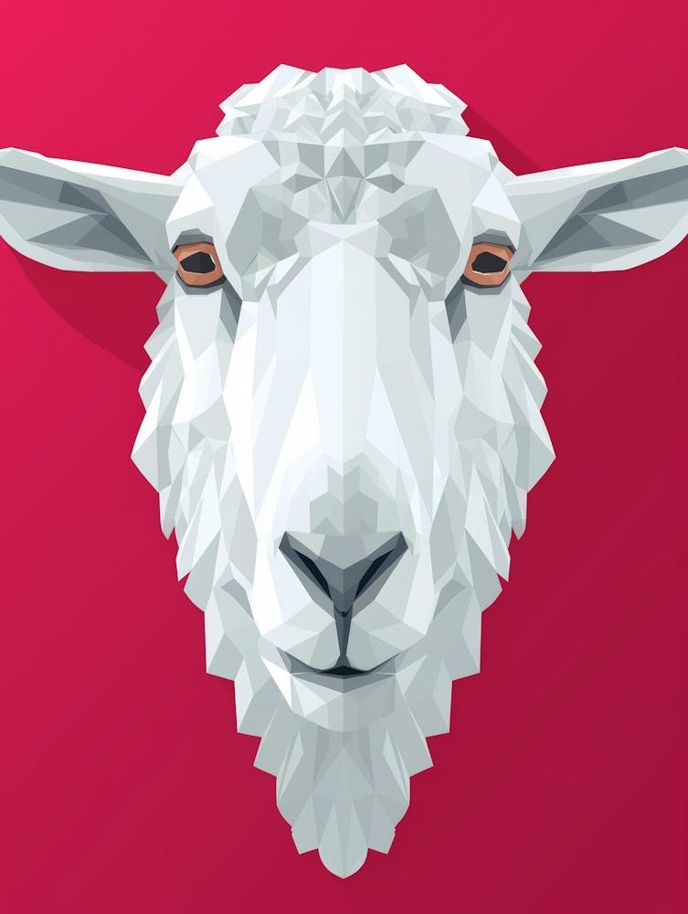 Sheep Head Art Print by Moving Clouds Art – Fy!
