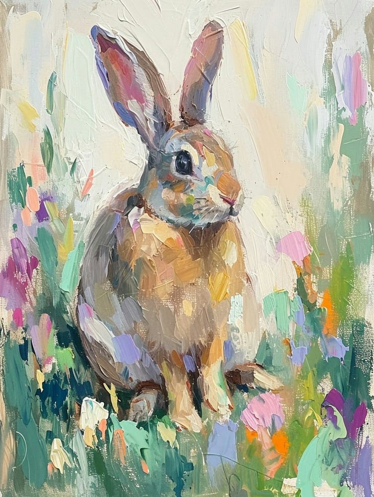 Rhinelander Rabbit Painting 2 Art Print by Ritual Art Prints – Fy!