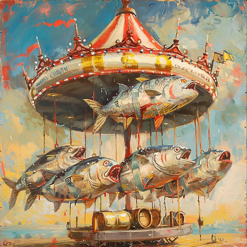 Sardine Carousel Series Art Print by David Miller – Fy!