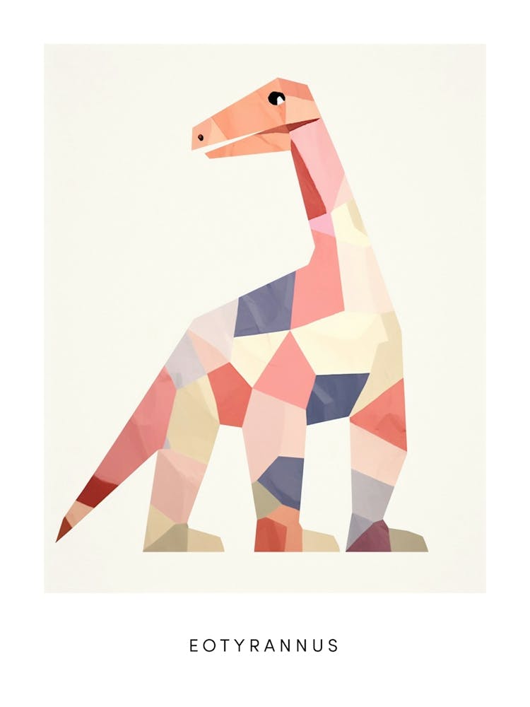 Nursery Dinosaur Art Eotyrannus 2 Poster Art Print by Scribble Studio – Fy!