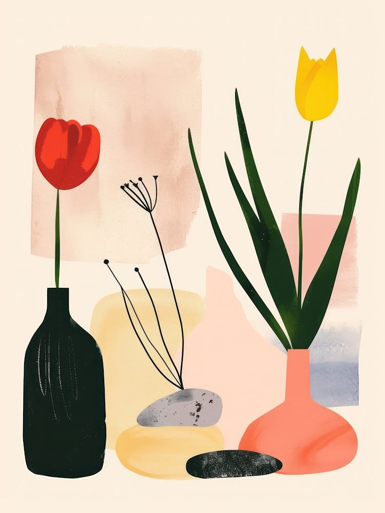 Cute Objects Abstract Illustration 13 Art Print by Abstract Art ...