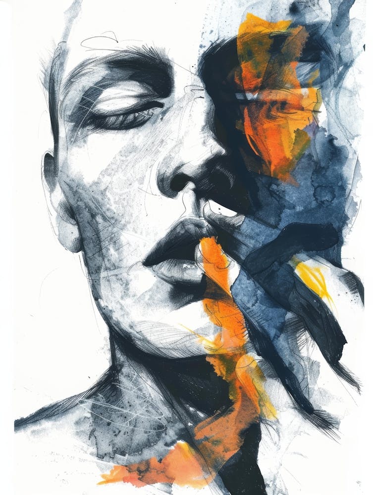 Portrait Of A Woman 180 Art Print by Moving Clouds Art – Fy!