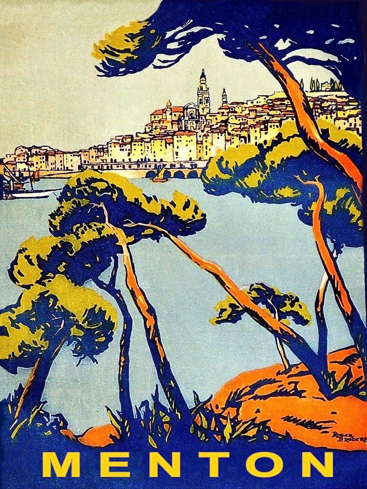 Menton, France, Vintage Travel Poster Art Print by Vintage Spirit – Fy!