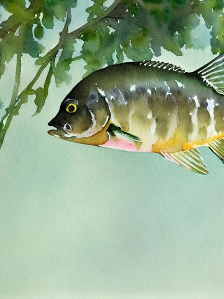 Cod Storybook Watercolour Art Print by Sea Life Prints – Fy!