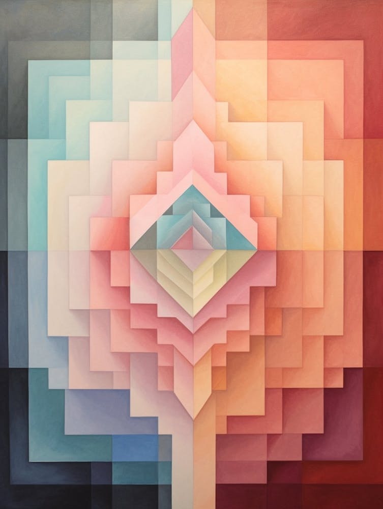Optical Illusion Abstract Geometric 11 Art Print by Abstract Art ...