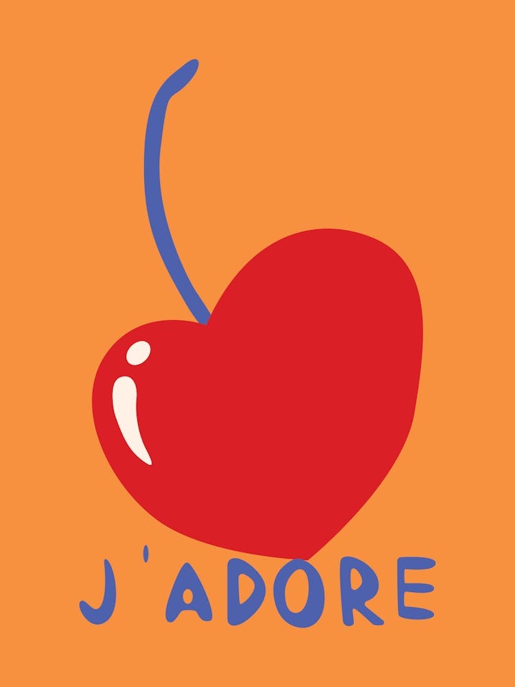 J Adore Cherry Poster Art Print by House of Saturn – Fy!