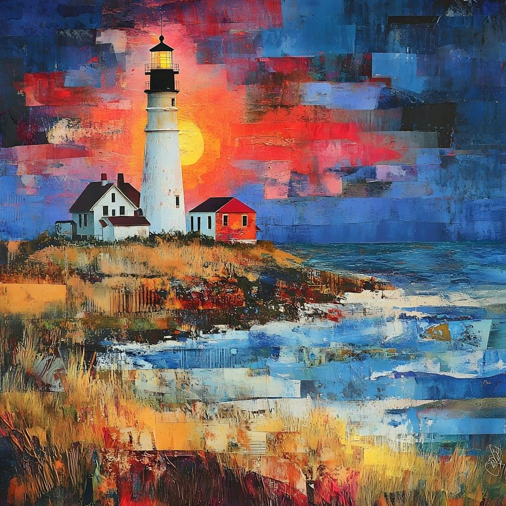 Contemporary Lighthouse 4 Art Print by S.K. Coghlan – Fy!