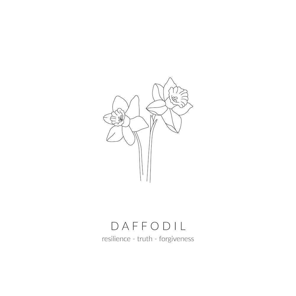 Daffodil Birth Flower Square Art Print by Saskia Lucy – Fy!