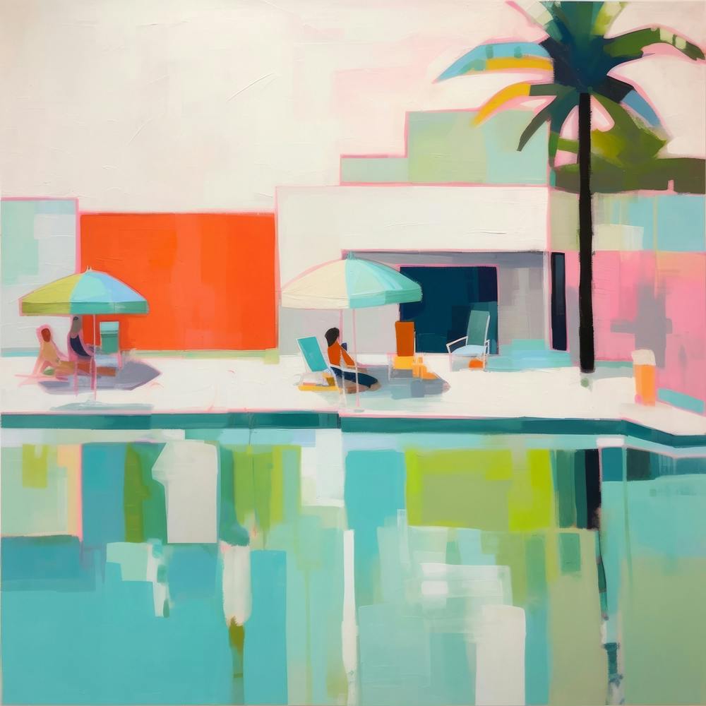 Pool Days Colorblock 1 Art Print by Irena Orlov – Fy!