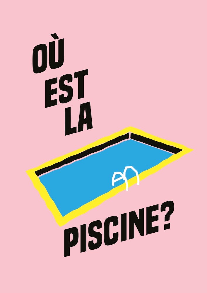 Pink Gcse French Typographic Art Print by Modern Print Studio – Fy!