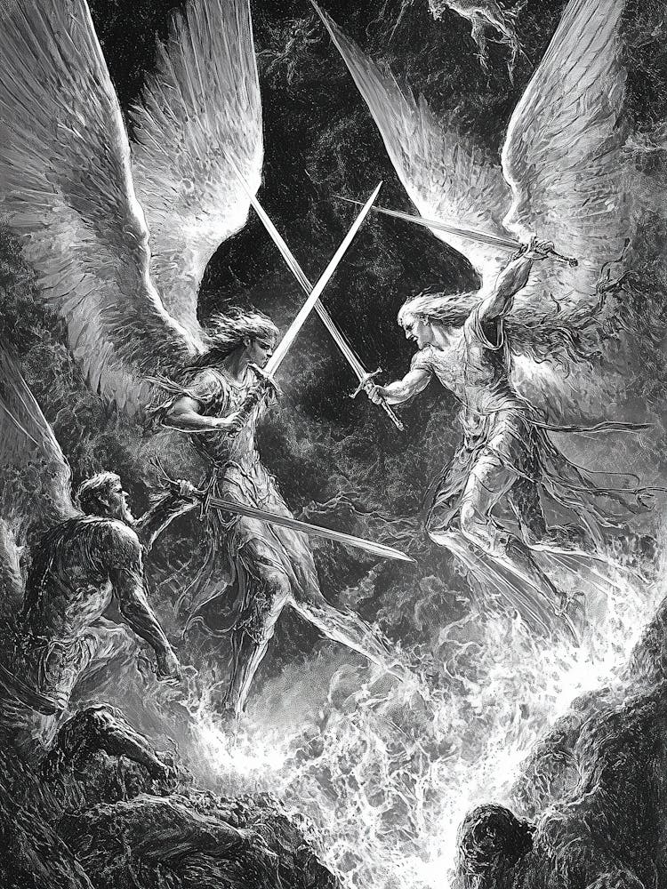 Angels Of The Abyss Art Print by Liberta – Fy!