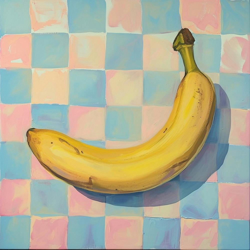 Banana Pastel Checkerboard 4 Art Print by Artful Appetite – Fy!
