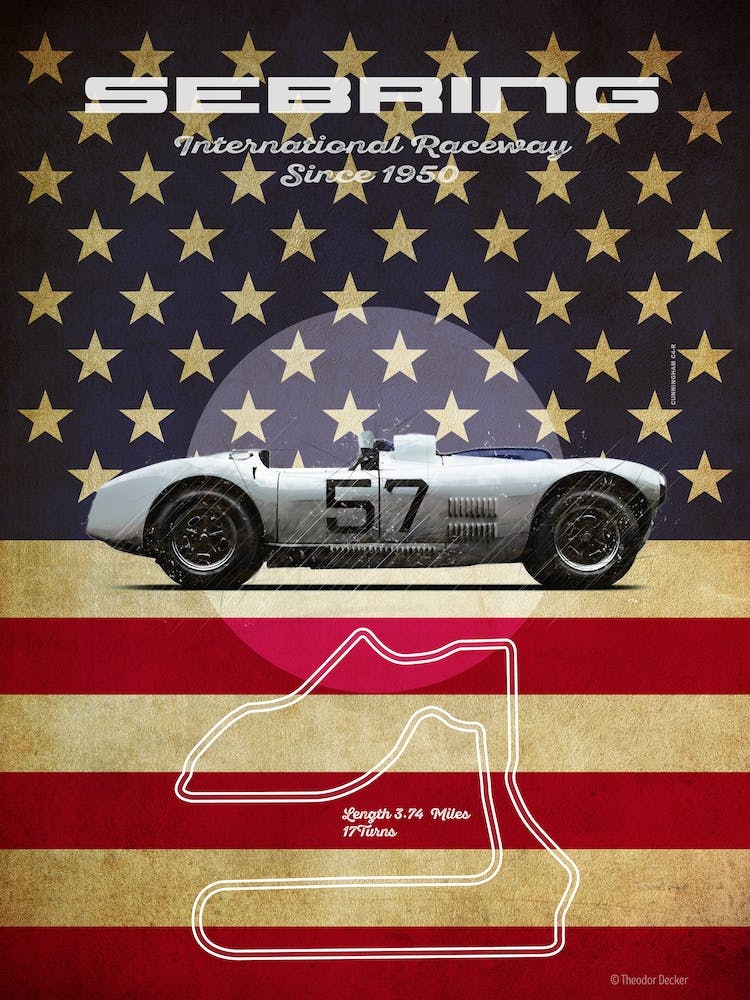 Sebring Cunningham C4R Vintage Art Print by Theo's Picture Factory – Fy!