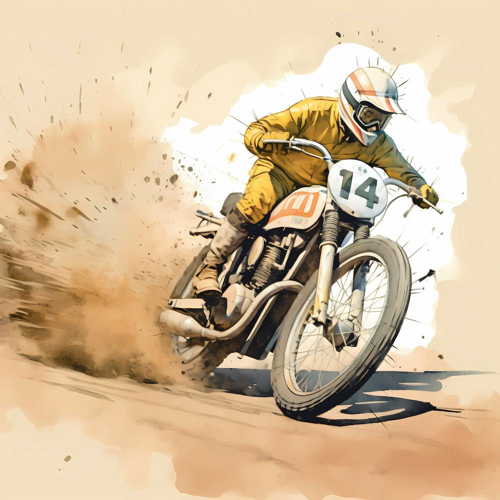 60s Yellow Speedway Art Print by SMLThreads – Fy!