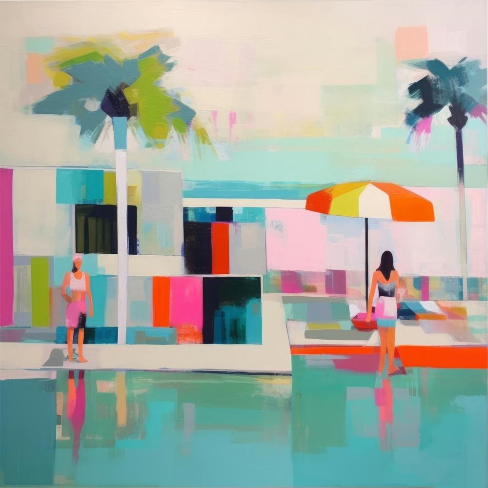 Pool Days Colorblock 7 Art Print by Irena Orlov – Fy!