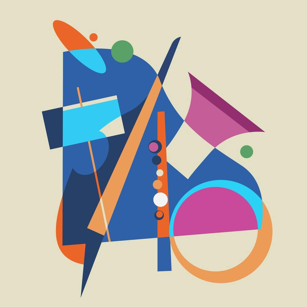 Jazz Musical Instruments Square Art Print by KurArt – Fy!