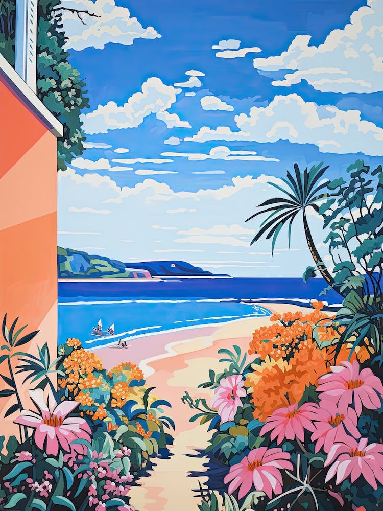 Blackpool Sands, Devon, Matisse And Rousseau Style 4 Art Print by ...