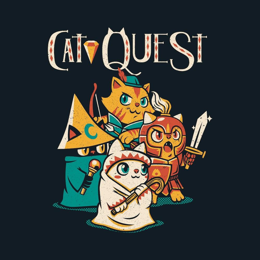 Cat Quest Rpg Cats Video Game Square Art Print by Tobias Fonseca – Fy!