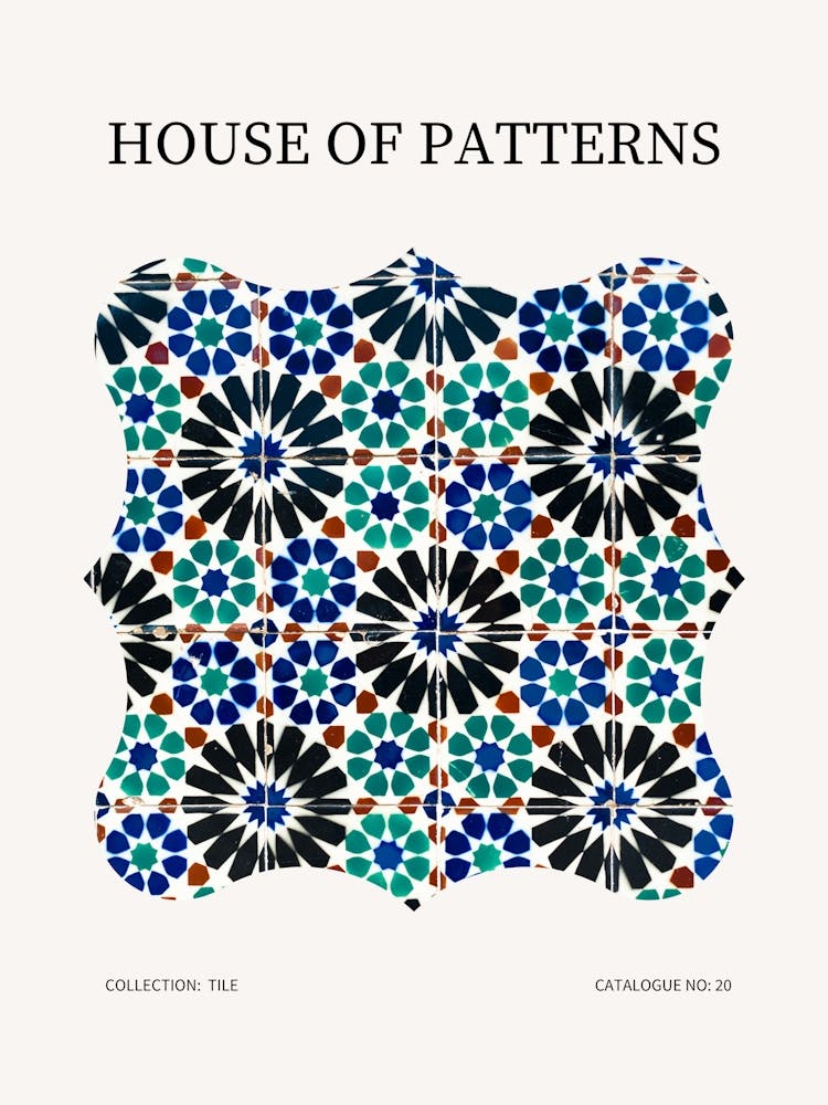 Tile Pattern Poster 20 Art Print by House of Patterns – Fy!