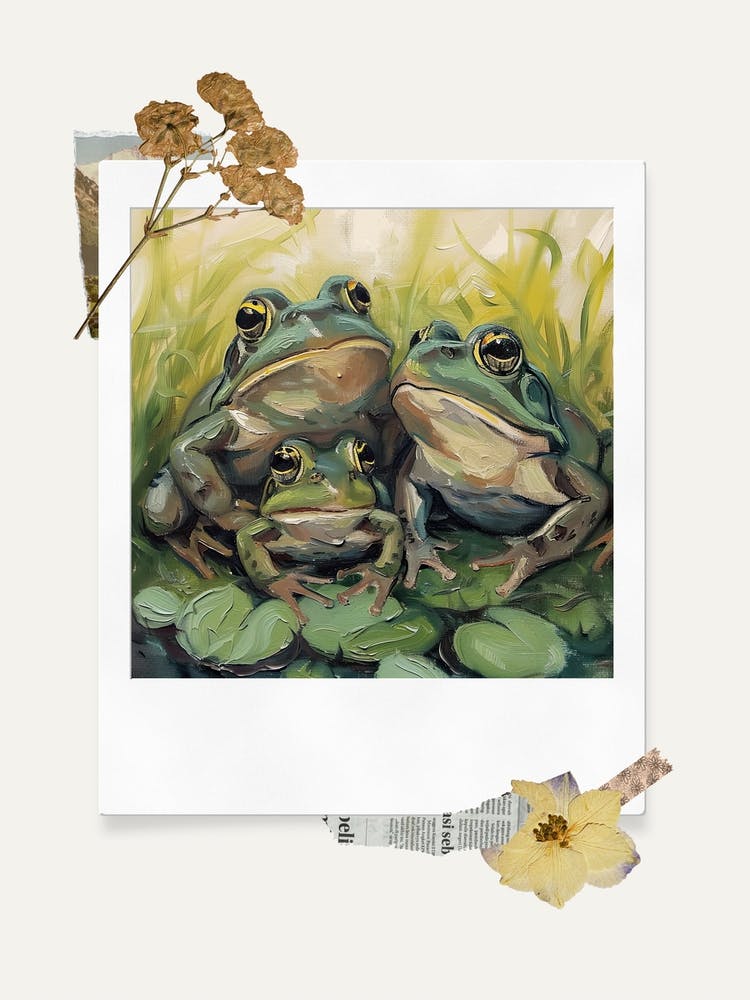 Scrapbook Frogs Fairycore Painting 3 Art Print by All Things Fairy – Fy!