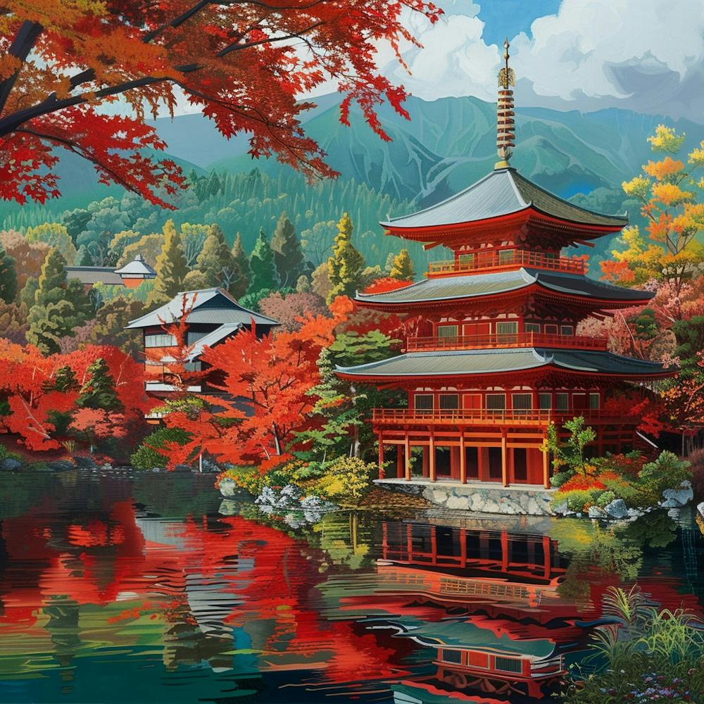 Autumn Pagoda Art Print by ThatWorksMedia – Fy!