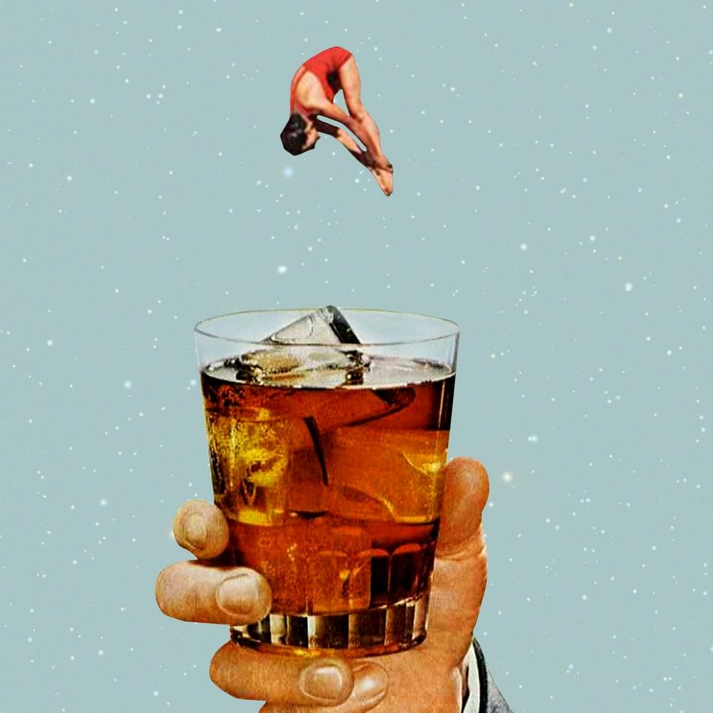 Quarantine Drink Square Art Print by Collage Soul – Fy!