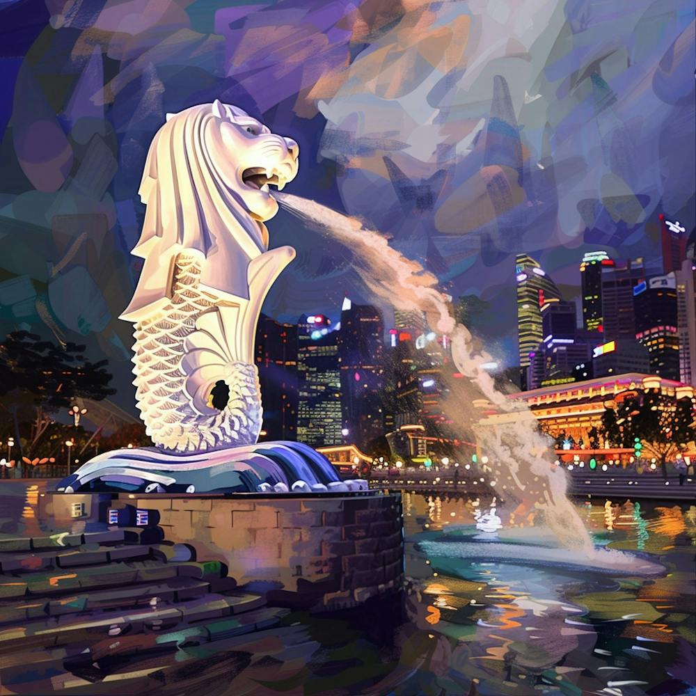 Singapore - Merlion Art Print by ThatWorksMedia – Fy!
