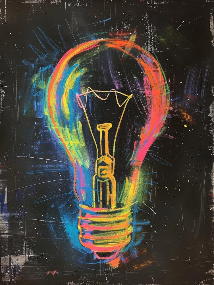 Light Bulb 25 Art Print by Moving Clouds Art – Fy!