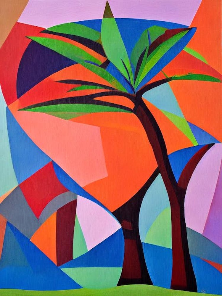 Papaya Tree Cubist Art Print by Arboreal Impressions – Fy!
