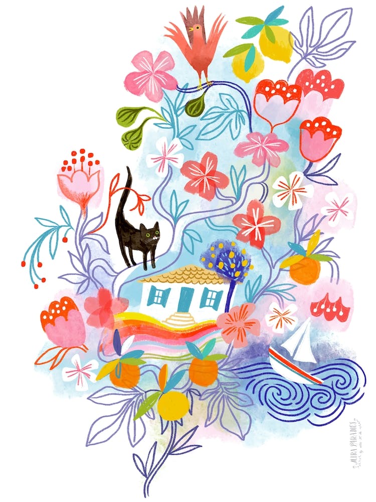 Greek Spring Morning Art Print by Mira Paradies – Fy!