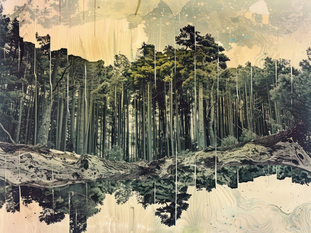 Vintage Forest Photo Collage 6 Art Print by Botanic Studio – Fy!